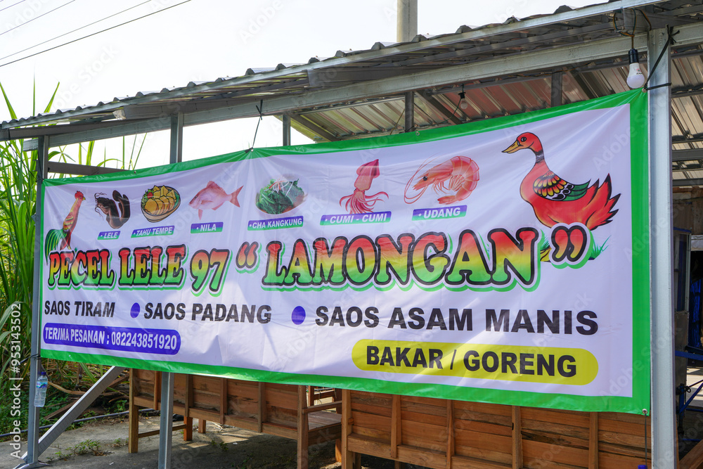 Pati, Indonesia - September 01, 2024 : Banners for traditional stalls ...