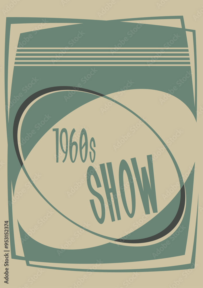 1960s Background, Vector Abstract Template for Retro Party's Posters ...