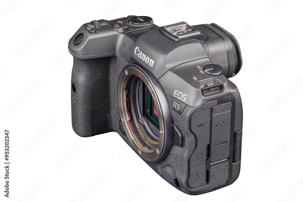 Canon R5 - black professional 35mm full-frame mirrorless camera body ...