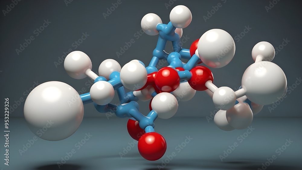 atorvastatin molecule, molecular structure, hmg-coa reductase ...