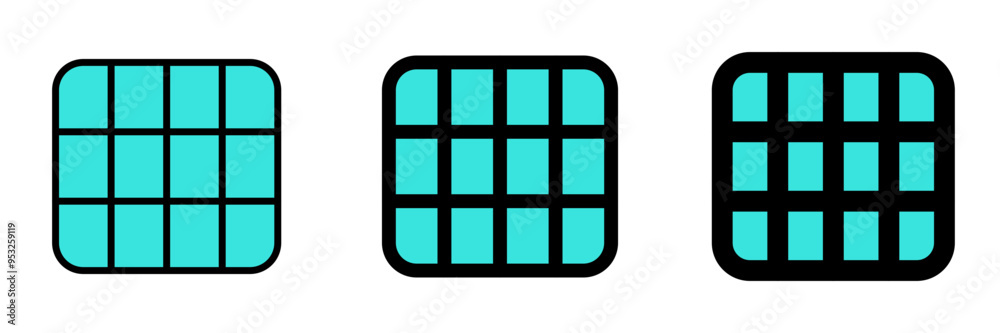 Editable vector layout grid icon. Part of a big icon set family ...