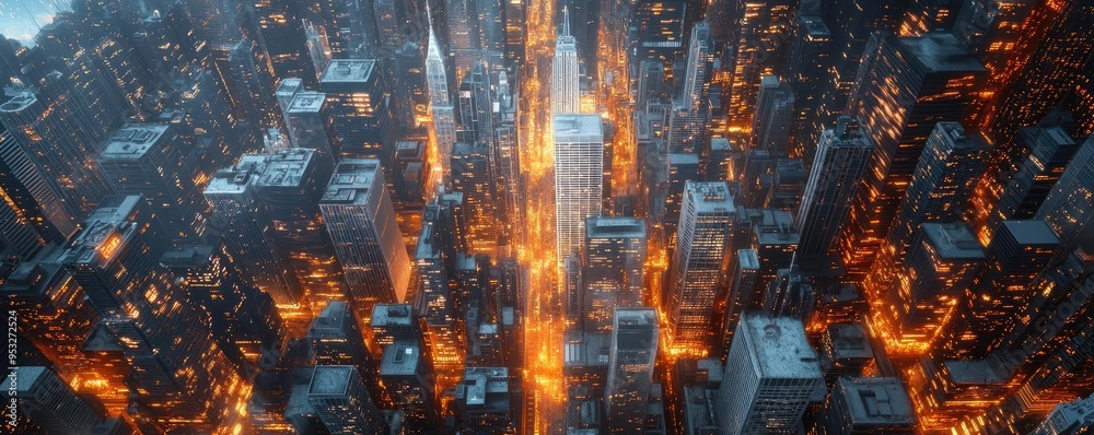 Parallel cityscapes overlapping, each with distinct architecture and ...