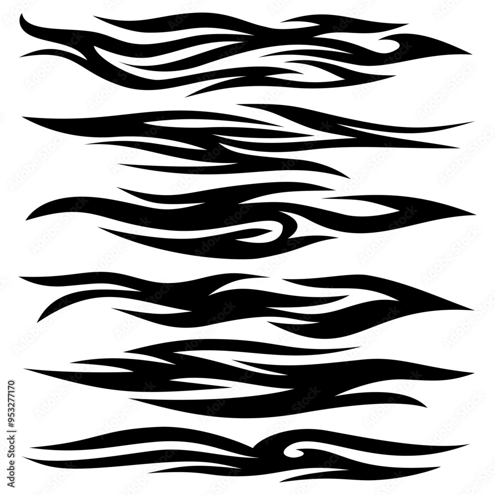 tribal fire symbol design. fire flame vector illustration. Flame decal ...