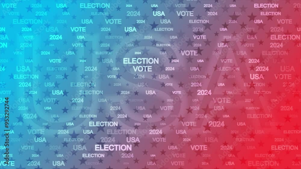 Bright red blue abstract background for the US presidential election ...