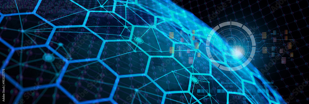 Blue and purple cryptic spectrum cyber security wallpaper emphasizing ...