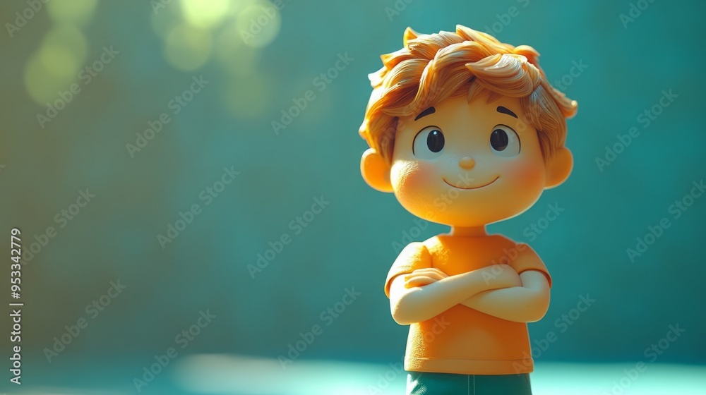 3D Animation of a Cartoon Character Performing Touchscreen Actions ...