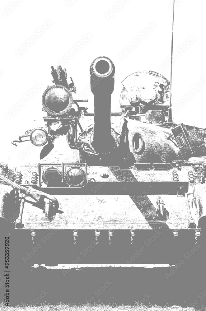 TANK - Armored military vehicle from Cold War period of Soviet (Russia ...
