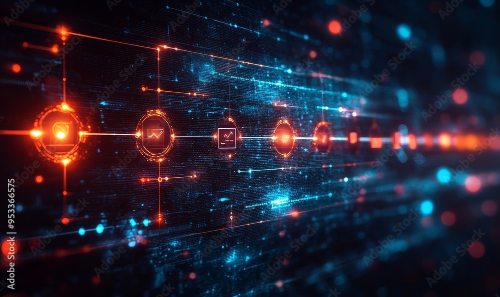 A digital transformation roadmap with key milestones and objectives, highlighting the process of ...