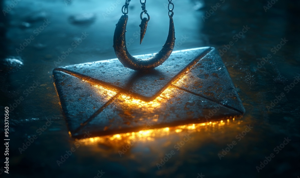 Phishing Awareness A conceptual image of a fishing hook disguised as an ...