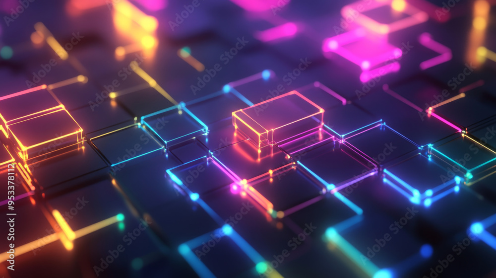 The color palette is bold and vivid, featuring bright and eye-catching ...