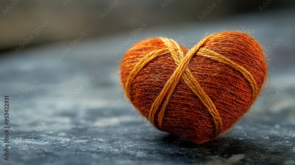 Healing represented by golden threads sewing together a broken heart ...