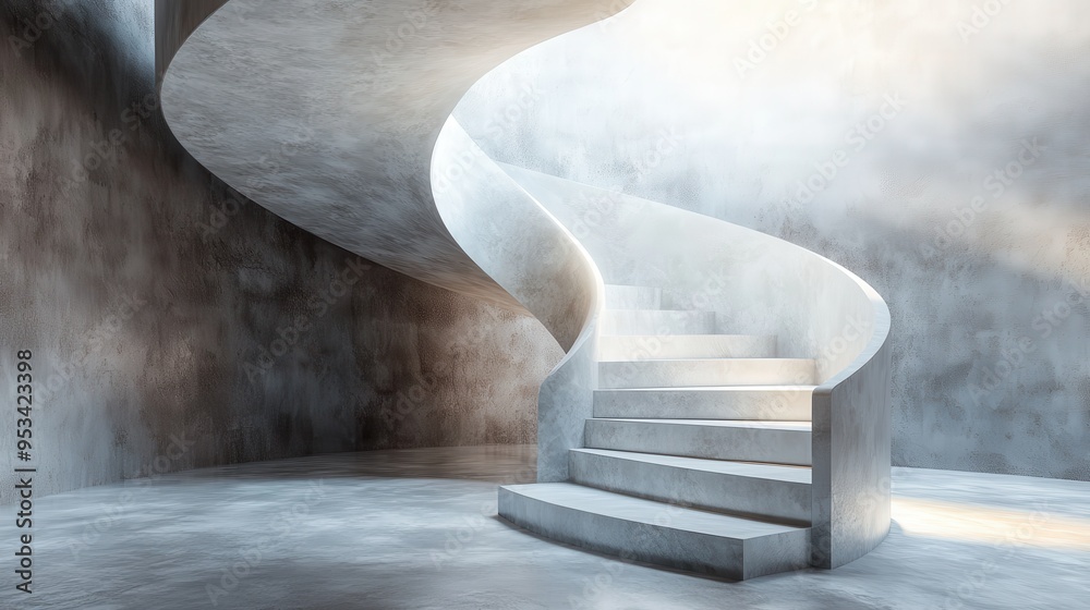 Obsession portrayed as a spiraling staircase that never ends (copy ...