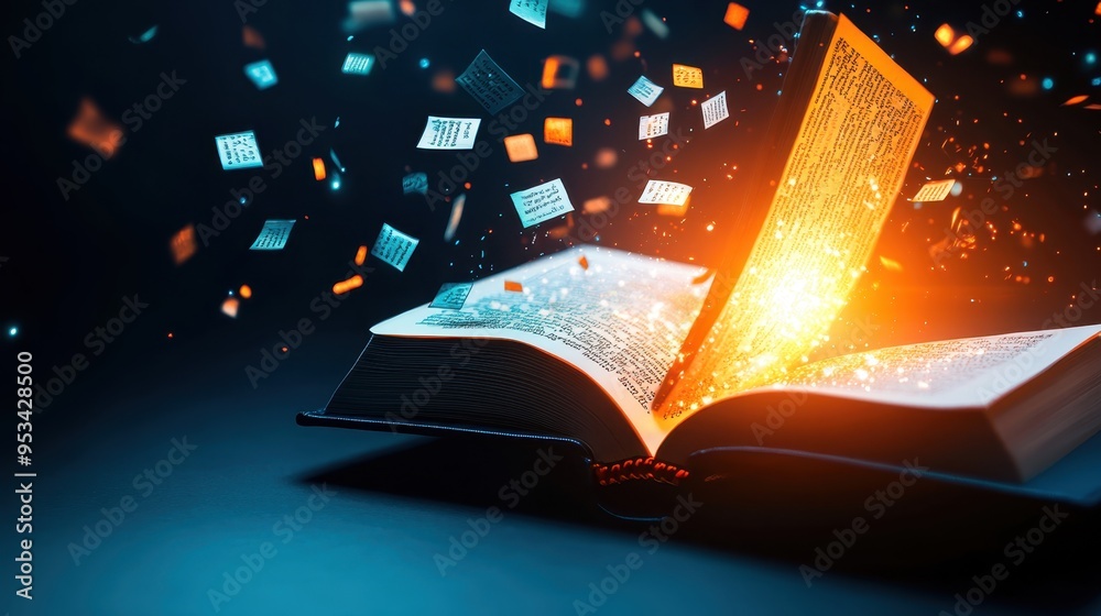 Illuminating Power of Literacy - Book Opening to Transformative Light ...
