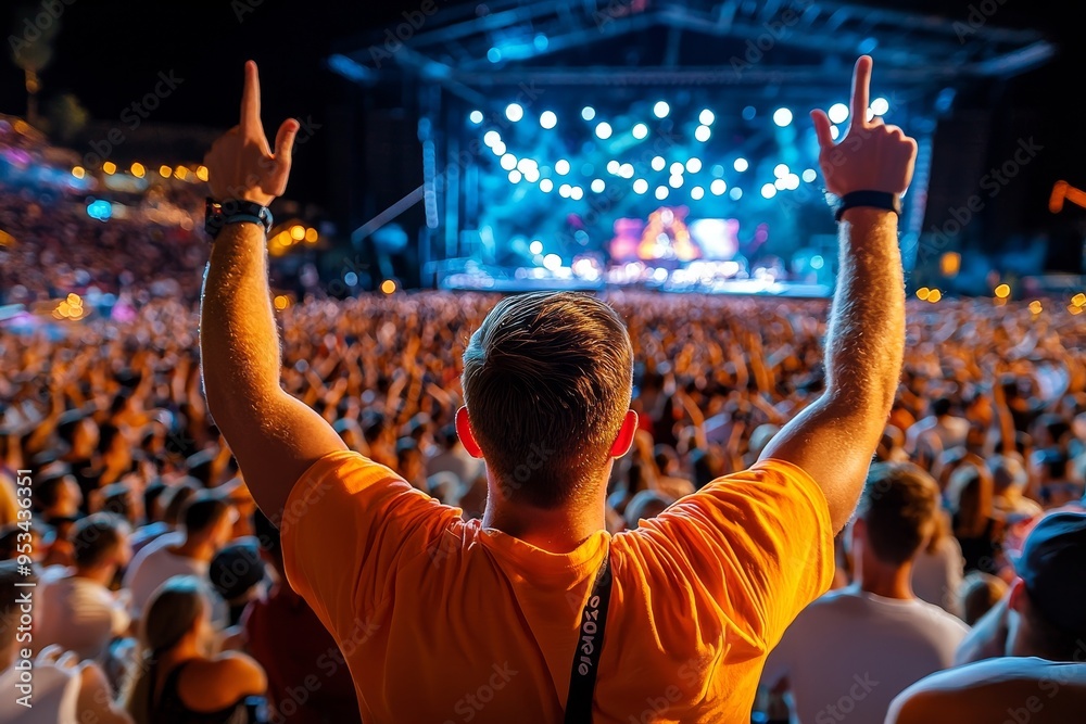 Dynamic music concert with electrifying performances, pulsating energy ...