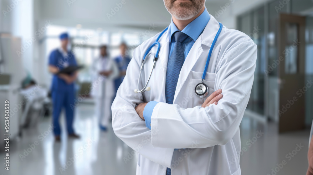 Doctor wearing a doctor uniform and stethoscope Medical doctor ...