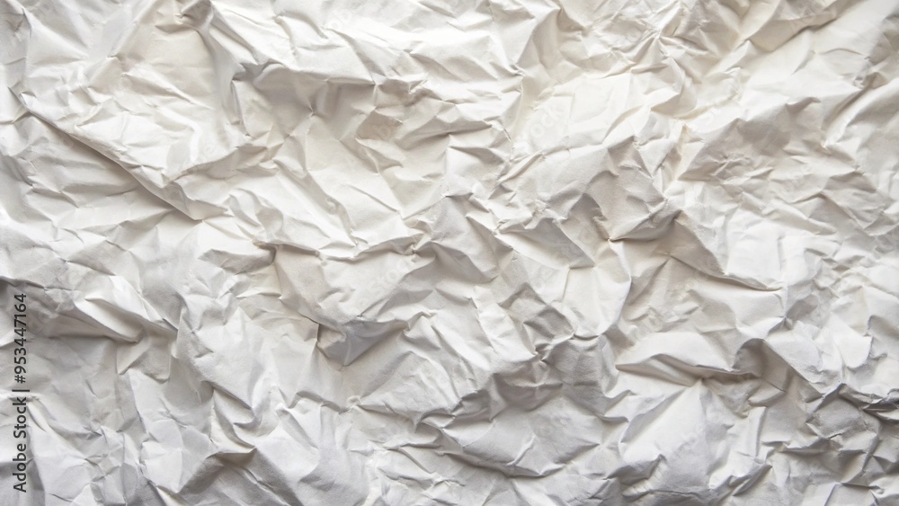 Crumpled white paper texture with soft folds and curves, premium ...