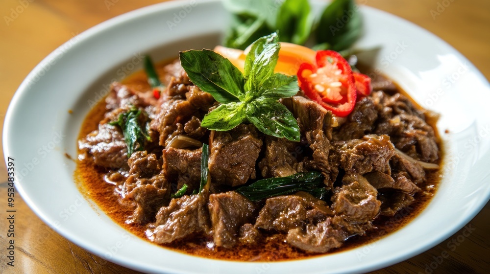 Gulai daging kambing is a popular Indonesian dish of beef curry from ...