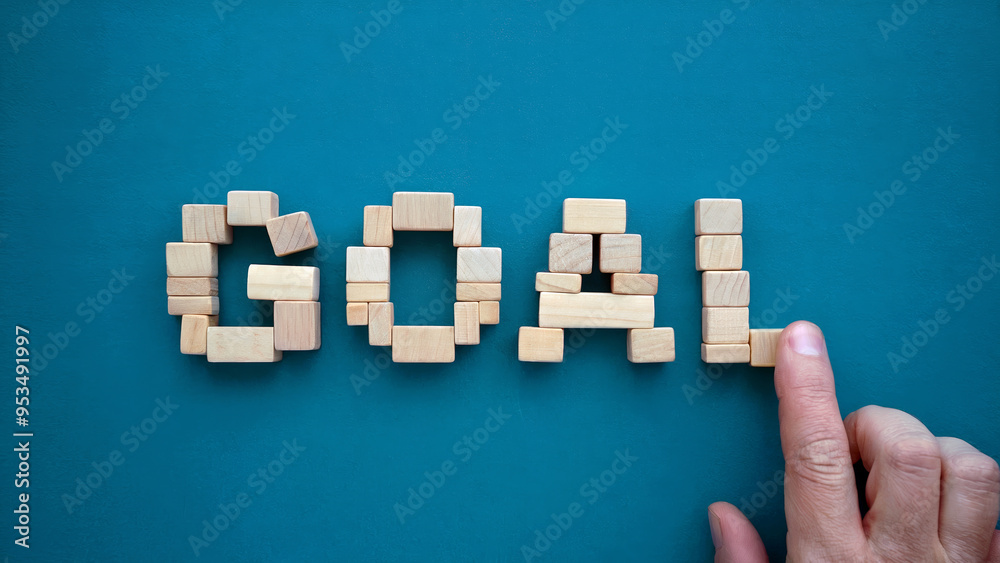 Goal Setting Visualization Wooden Letter Blocks Spelling Success ...