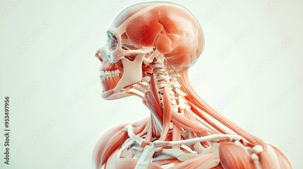 Detailed shoulder joint anatomy highlighting bones and muscles, with a ...