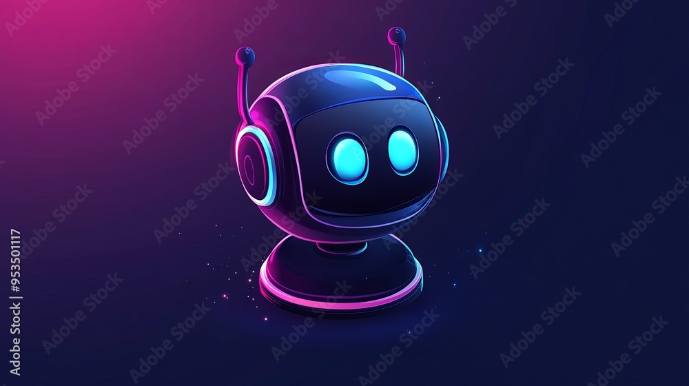 Robot icon. Bot sign design. Chatbot symbol concept. Voice support ...