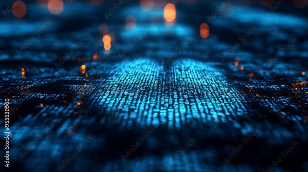 Cybersecurity Digital Footprints Made Of Binary Code Highlighting The Importance Of