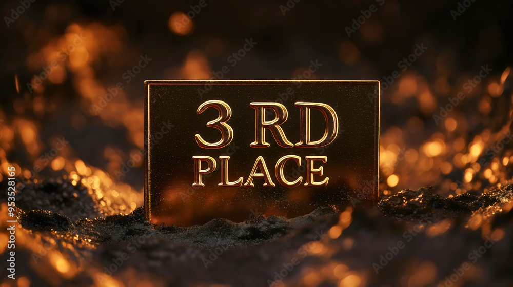 Bronze for 3rd place in competition, celebrating third position with ...