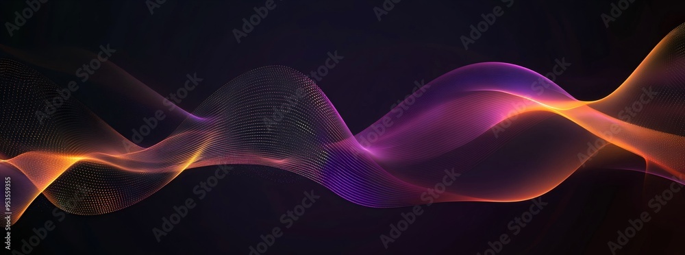 Black background, orange and purple lines on the left side of the ...
