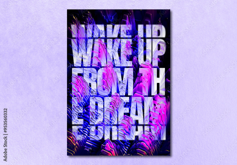 Abstract Poster Layout Design with Bold Typography Stock Template ...