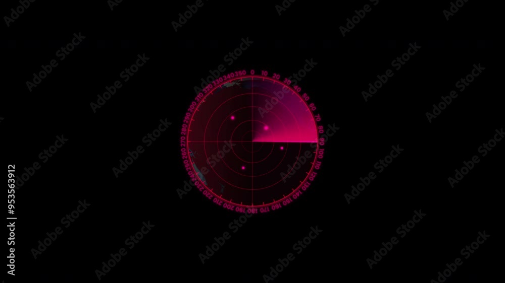 Radar Scanning loop. Looped animation radar icon on a transparent ...