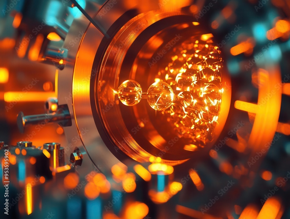 Electron Microscope Capturing Lithium Ions Trapped In Cathode Crystal Lattice Visualizing