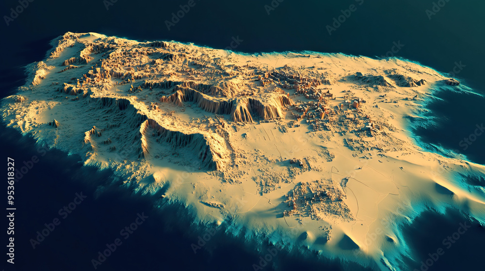 Technical aerial visual, 3D LiDAR GIS aerial map satellite scan model ...