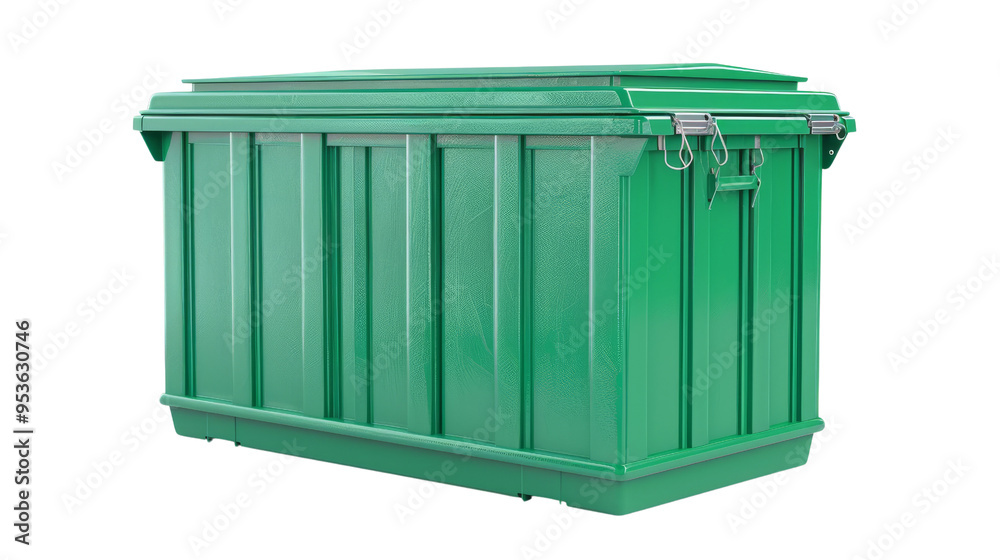 Green storage container for waste disposal, perfect for organizing and ...