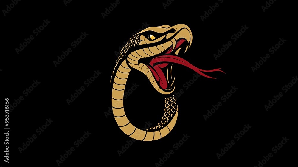 Logo Featuring a Snake with Its Mouth Open: A Bold and Dynamic Design ...