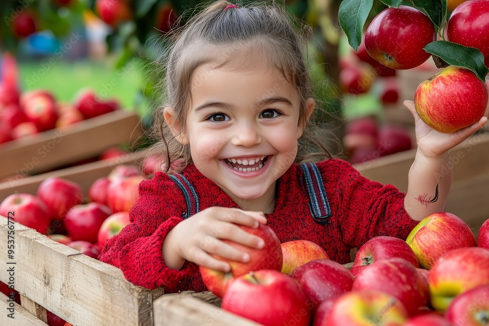 Apple Garden Local Farms, Traditions, and Markets captured in a vibrant ...