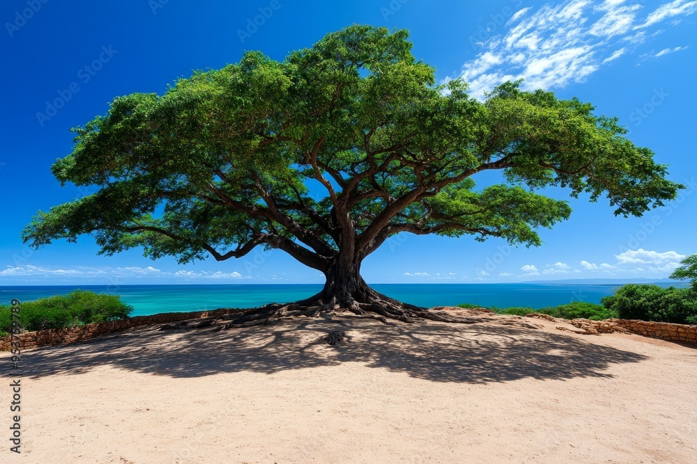 Covenant represented through a sacred tree with entwined branches ...