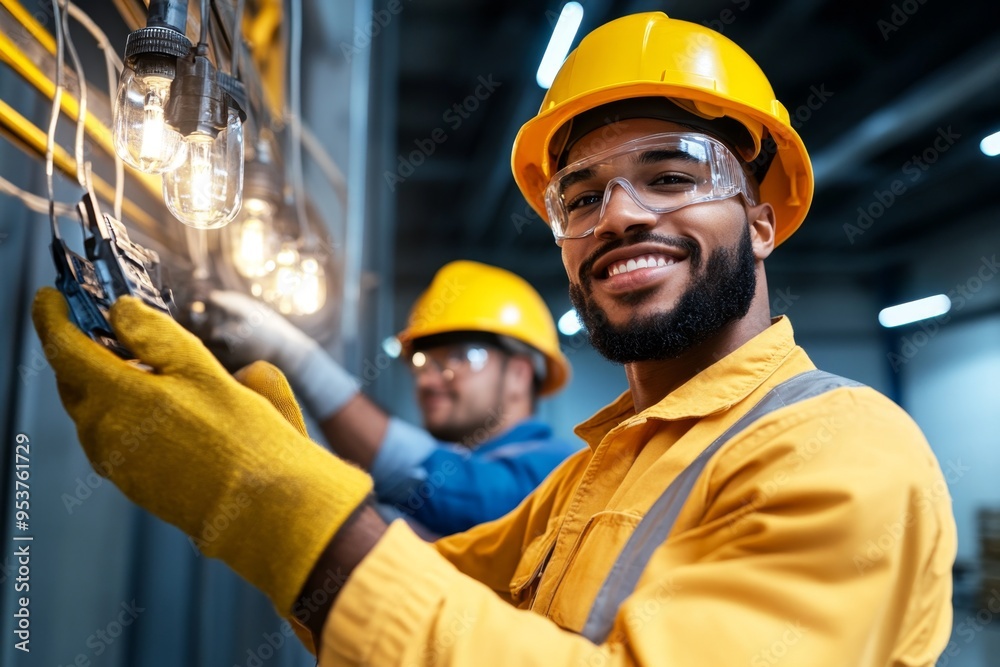 Energy efficiency implementation is captured in a realistic photo of ...