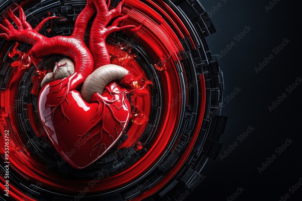 Heart attack awareness poster with a focus on symptoms and emergency ...