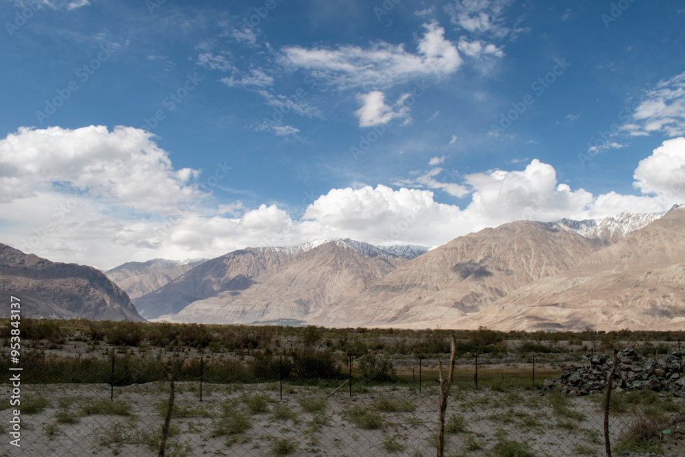 Nubra Vally in Ladakh, India the scenic view of leh ladakh with free ...