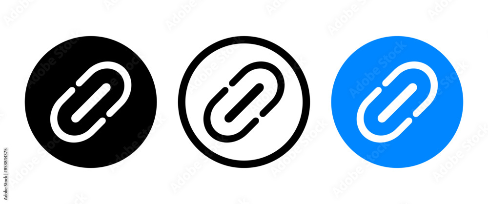 Link Icon, Black Share Button icon, URL symbol, Isolate Modern Outline ...