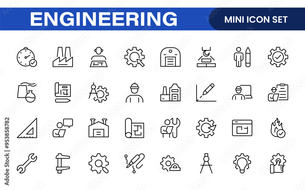Comprehensive Engineering Icon Set: Precision-crafted icons for ...