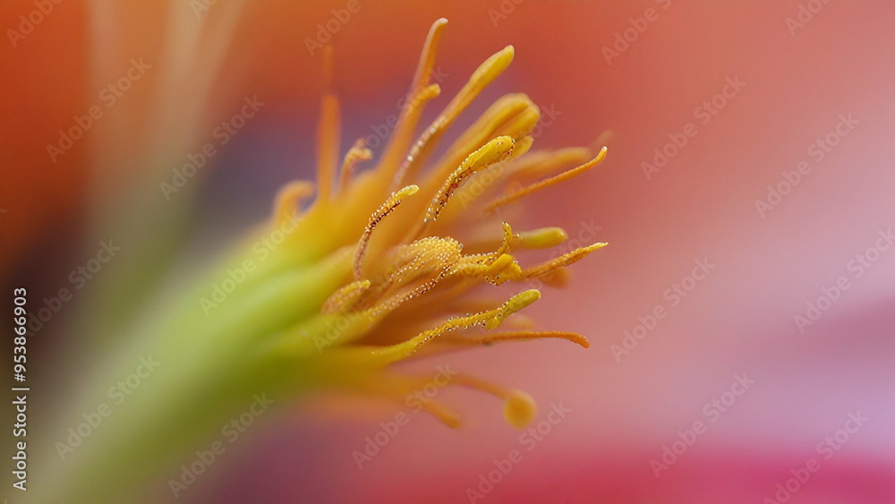Extreme close up of a colorful flower stamen and stigma photography ...