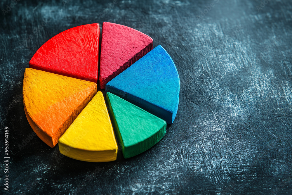 colorful math fractions on the bright backgrounds. interesting math for ...