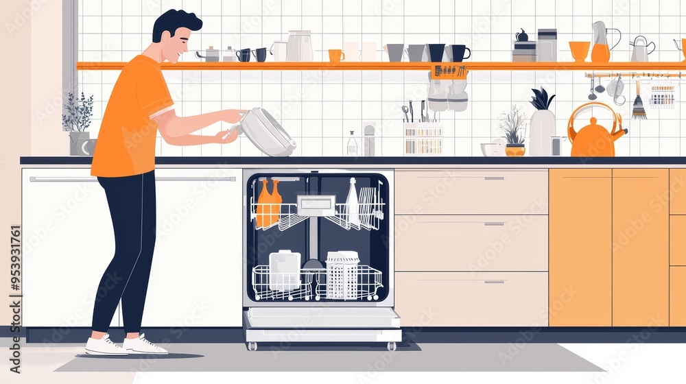 Infographic on Common Dishwasher Maintenance Tasks with Visuals for ...