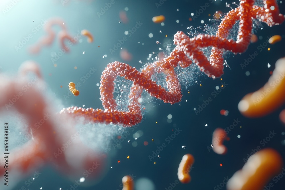 Intricate Illustration of Protein Synthesis: Gene Expression ...