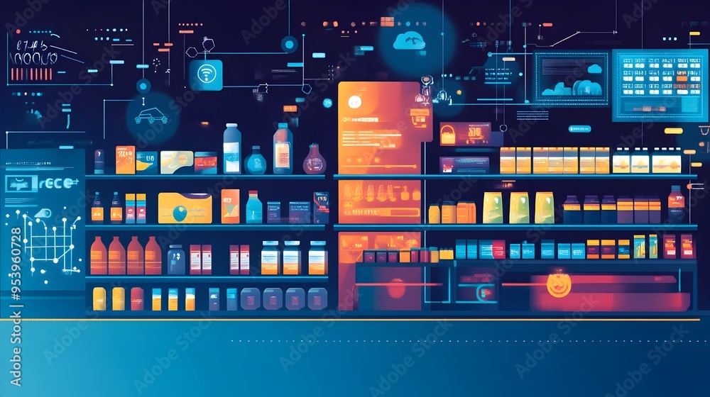 Graphic of IoT Powered Smart Retail Shelves with Dynamic Pricing and ...