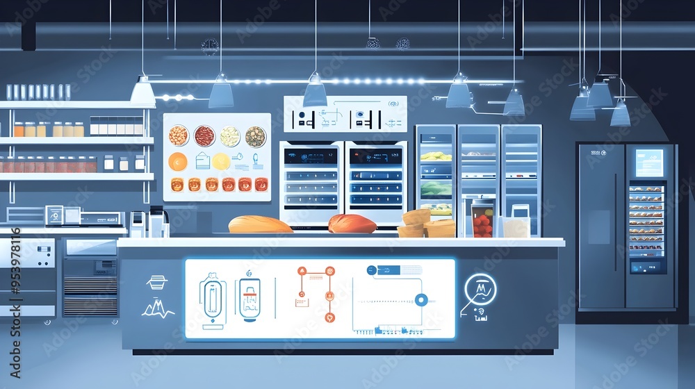 Graphic Depicting IoT Connected Temperature Control Systems for ...