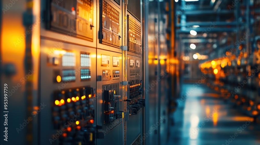 Electrical substation room in petrochemical plant, Servers room in gas ...