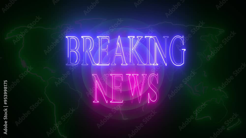 4K Broadcast Graphics Breaking News Broadcast TV Animation Graphic ...