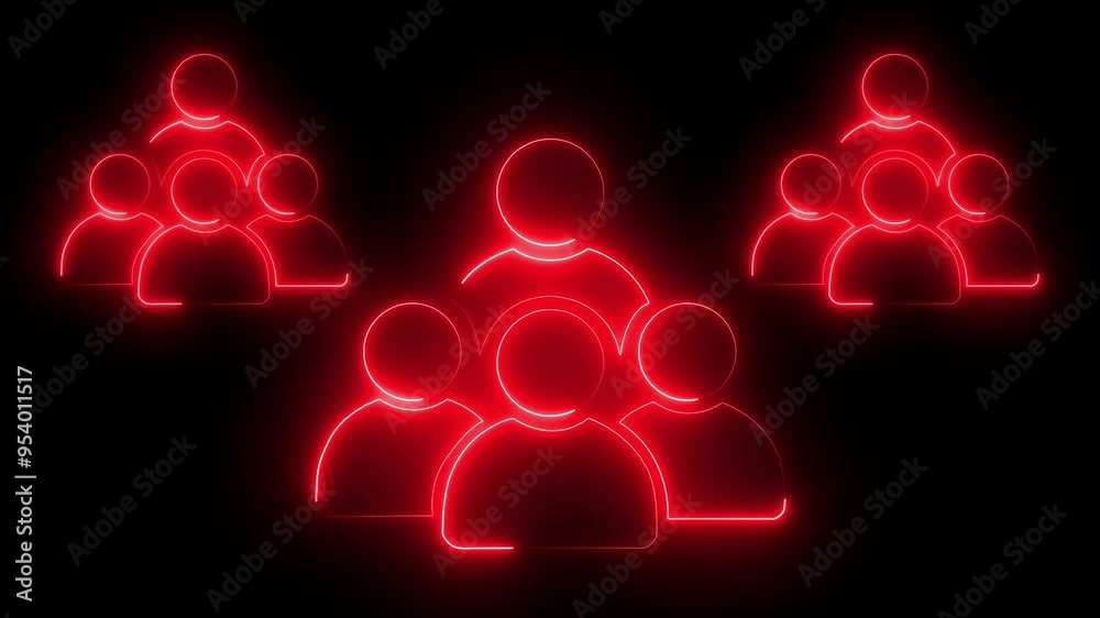 Team Work Icons concept. A group of people icon, Animated icon ...
