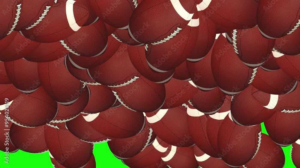 American Football, Ball Transition Animation. 4K, Alpha Channel. You ...